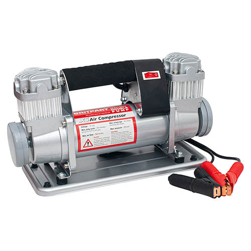 Heavy Duty 12V Double Pump Portable Air Compressor - Britpart XS - DA2 ...