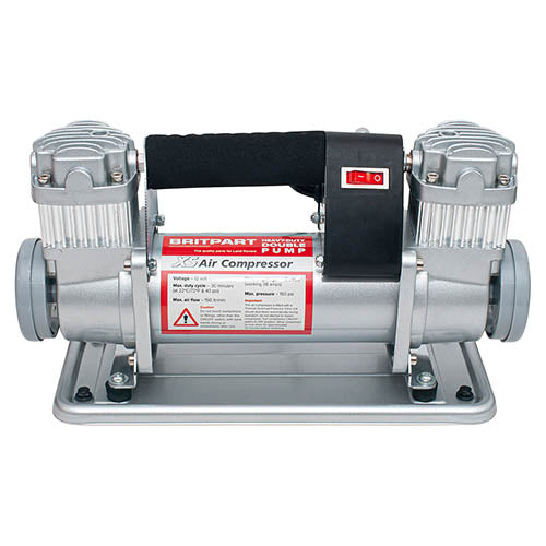 Heavy Duty 12V Double Pump Portable Air Compressor - Britpart XS - DA2 ...