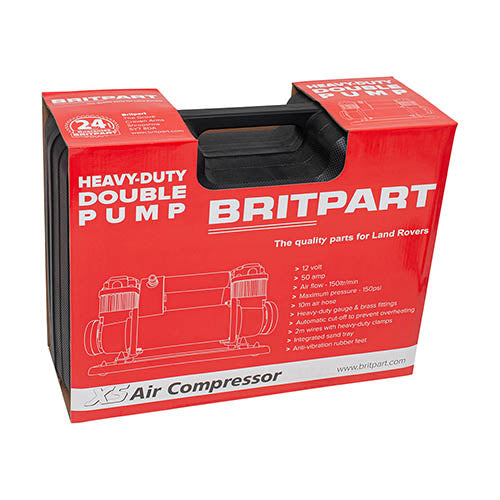Heavy Duty 12V Double Pump Portable Air Compressor - Britpart XS - DA2 ...