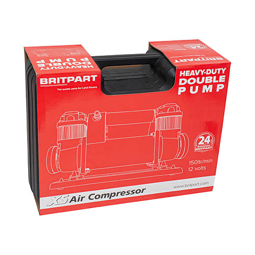 Heavy Duty 12V Double Pump Portable Air Compressor - Britpart XS - DA2 ...