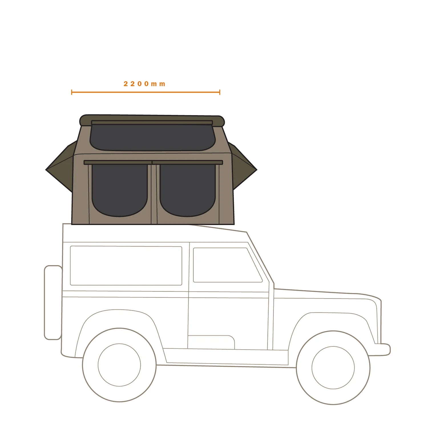 Base Camp 2200 Roof Tent with Annex - Darche - T050801636 – Trek ...