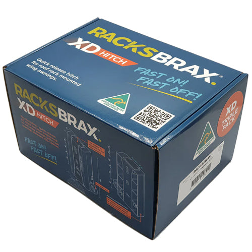 RacksBrax Quick Release XD Hitch 180 / 270 Awning Mounts (Triple) - Ra ...